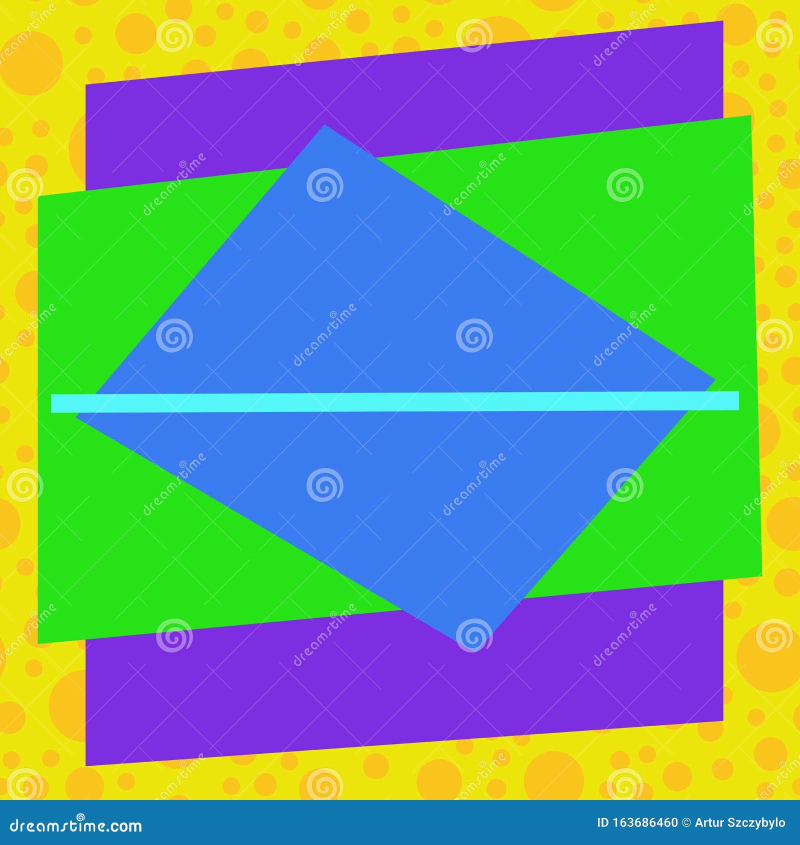 Asymmetrical Unequal Shaped Form Format of Colourful Thing Object ...