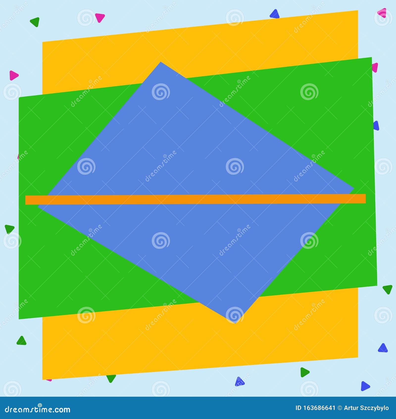 Asymmetrical Unequal Shaped Form Format of Colourful Thing Object ...