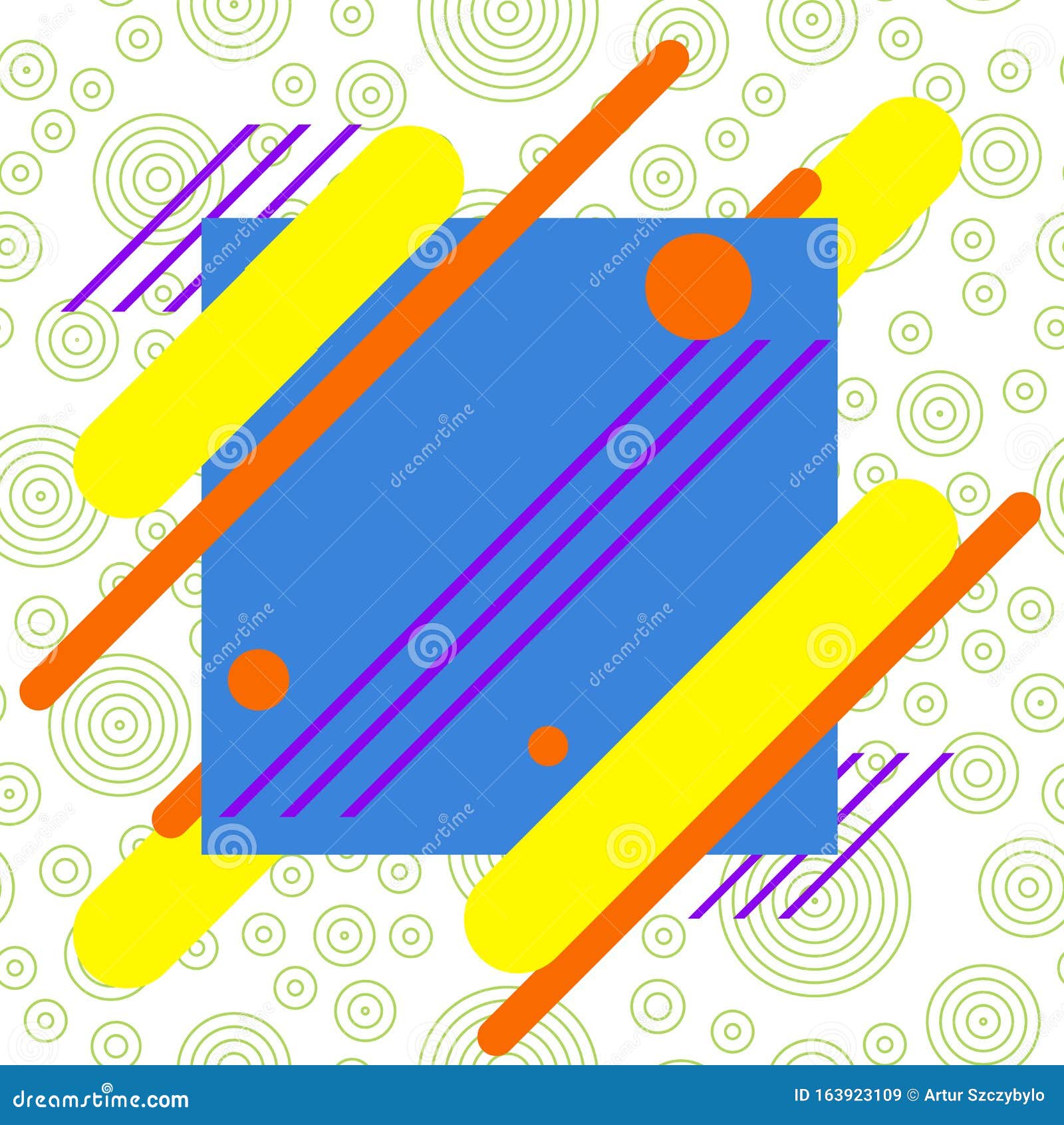 Asymmetrical Unequal Shaped Form Format of Colourful Thing Object ...