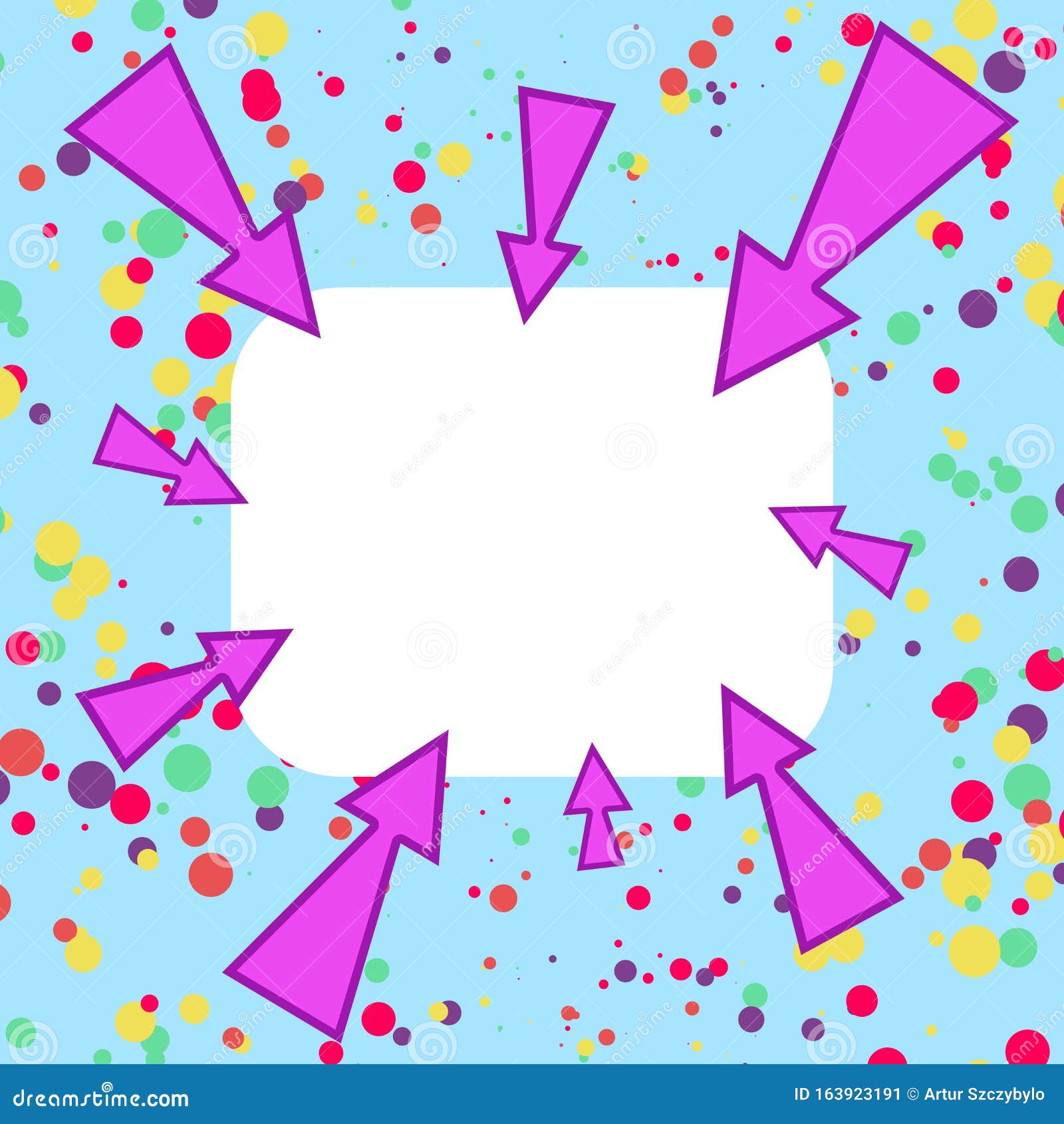 Asymmetrical Unequal Shaped Form Format of Colourful Thing Object ...