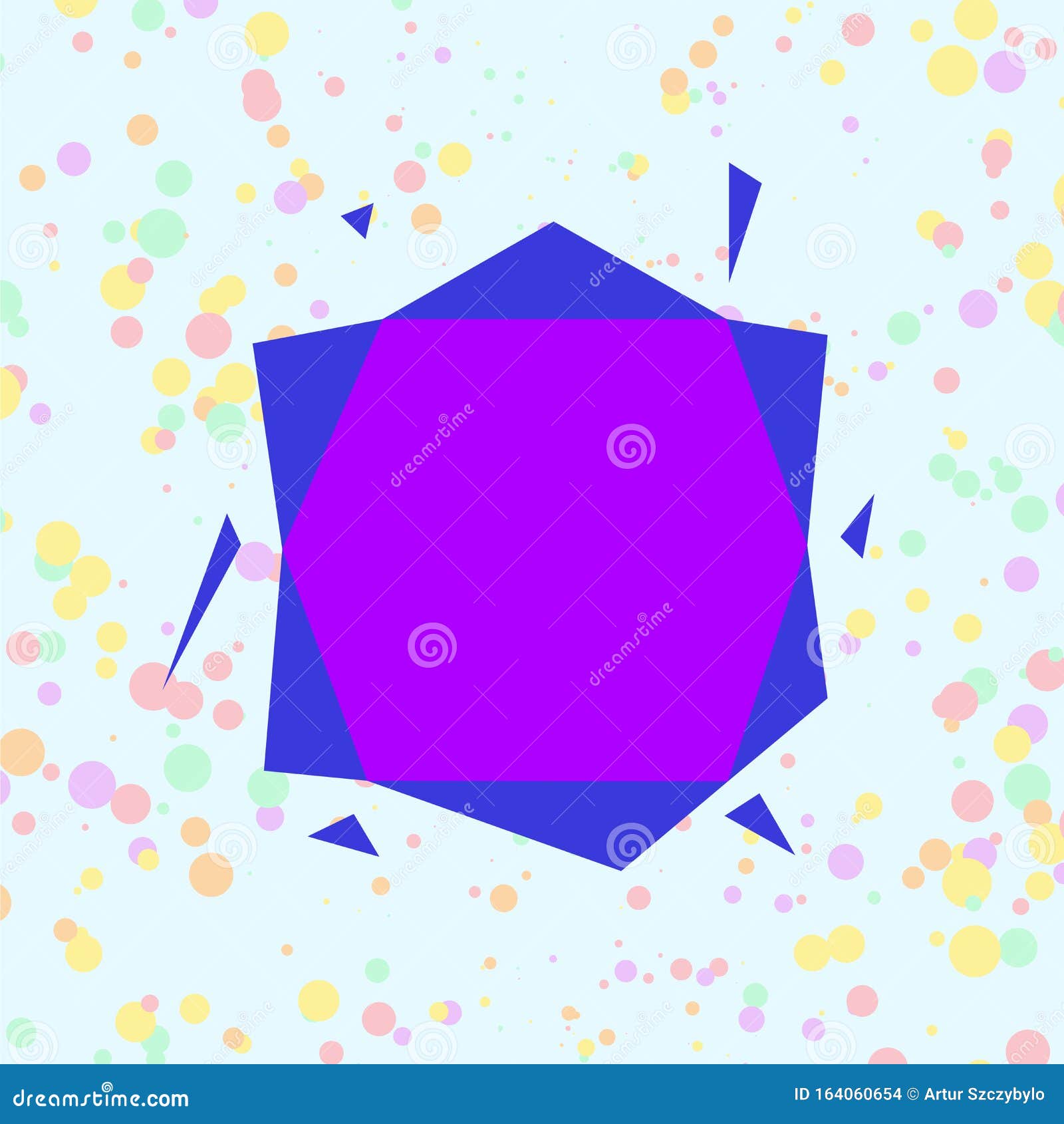 Asymmetrical Unequal Shaped Form Format of Colourful Thing Object ...