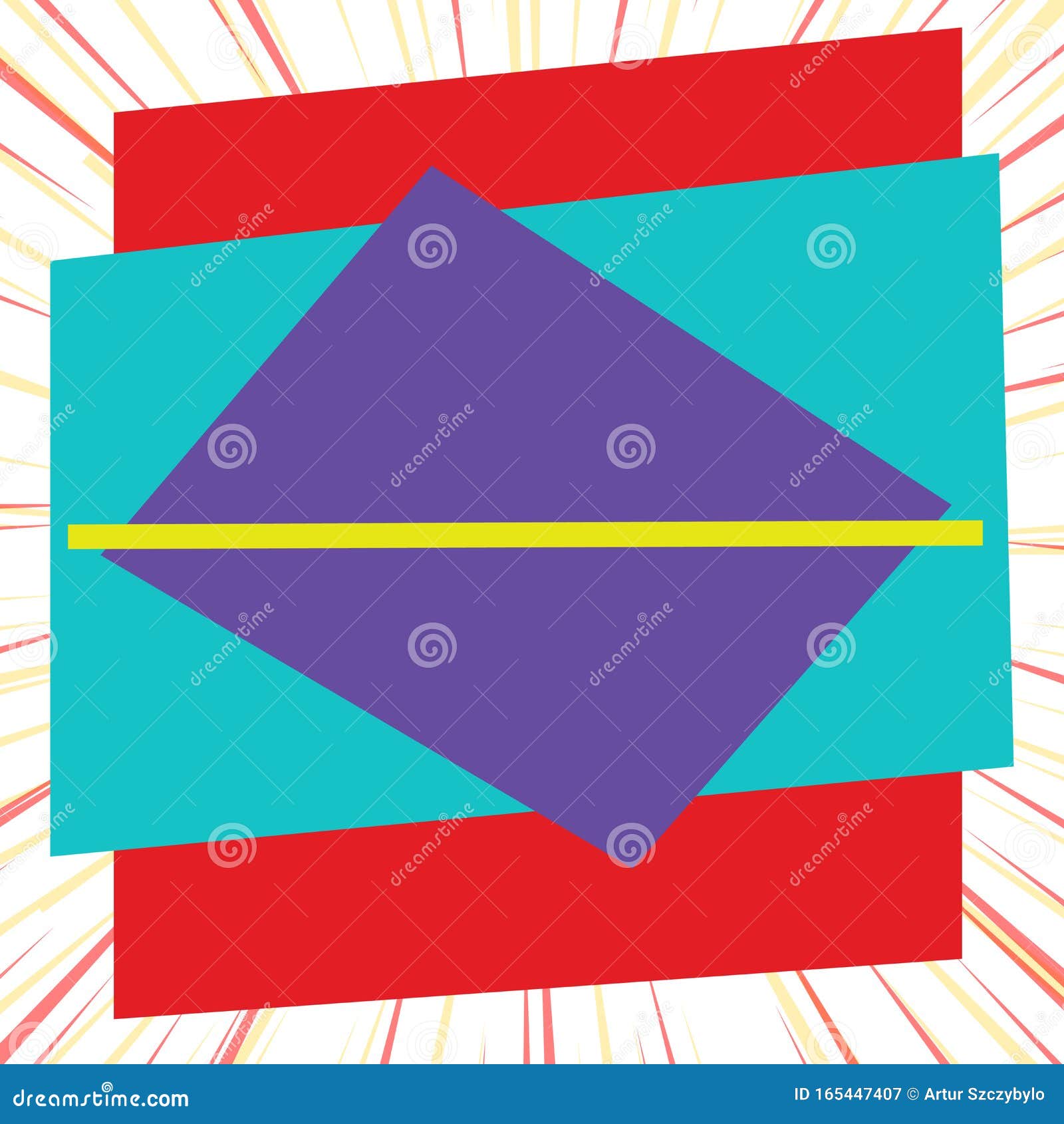 Asymmetrical Unequal Shaped Form Format of Colourful Thing Object ...