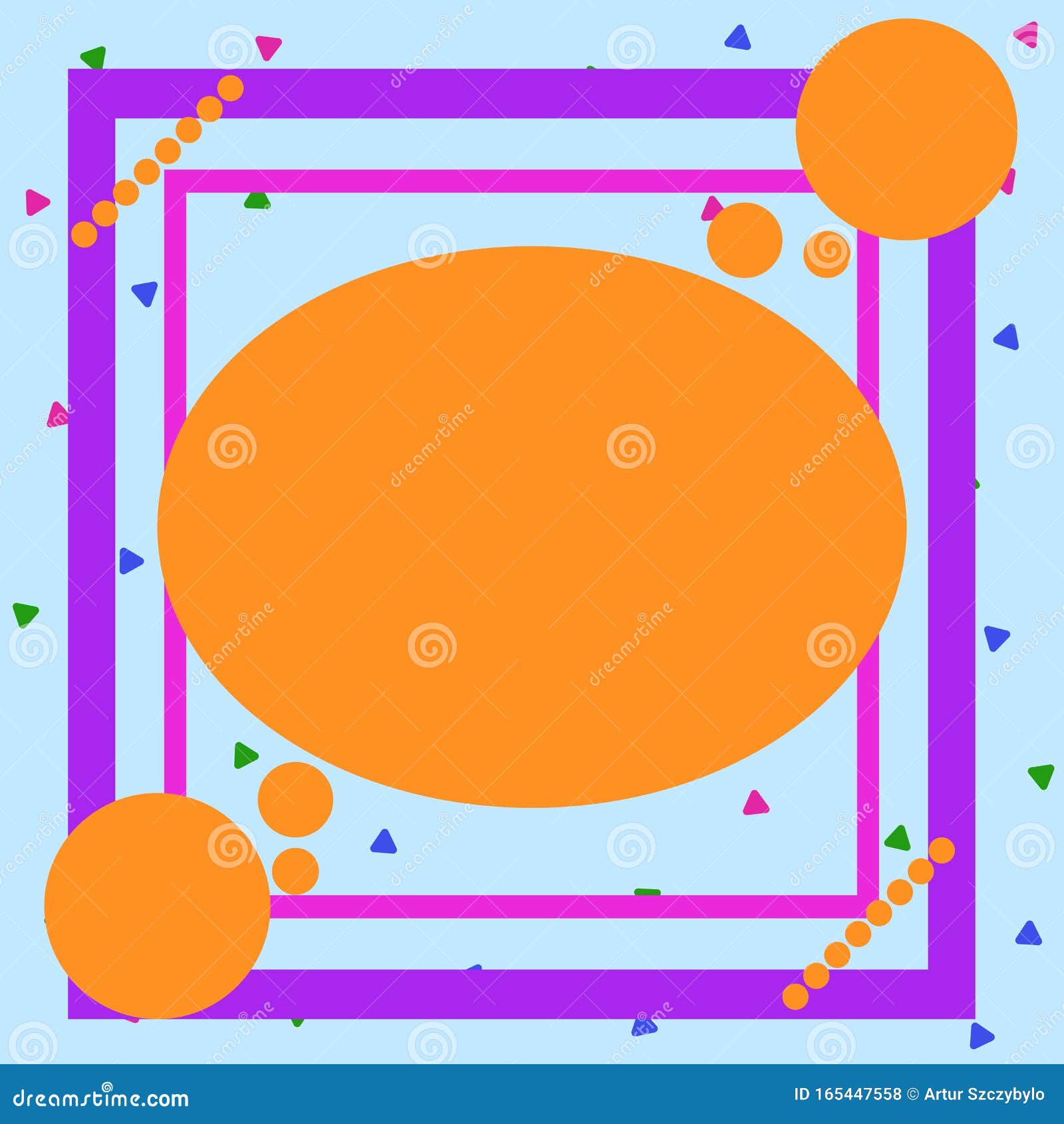 Asymmetrical Unequal Shaped Form Format of Colourful Thing Object ...