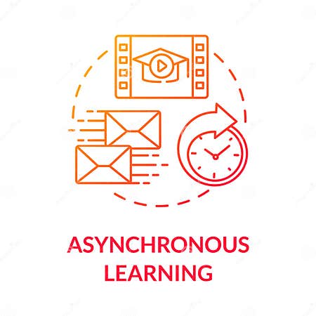Asynchronous Learning Concept Icon Stock Vector - Illustration of ...