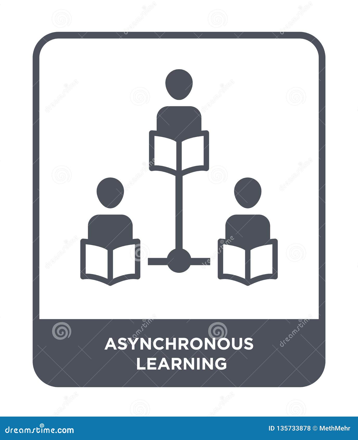 Asynchronous Learning Icon in Trendy Design Style. Asynchronous ... Asynchronous Learning Icon in Trendy Design Style. Asynchronous ...