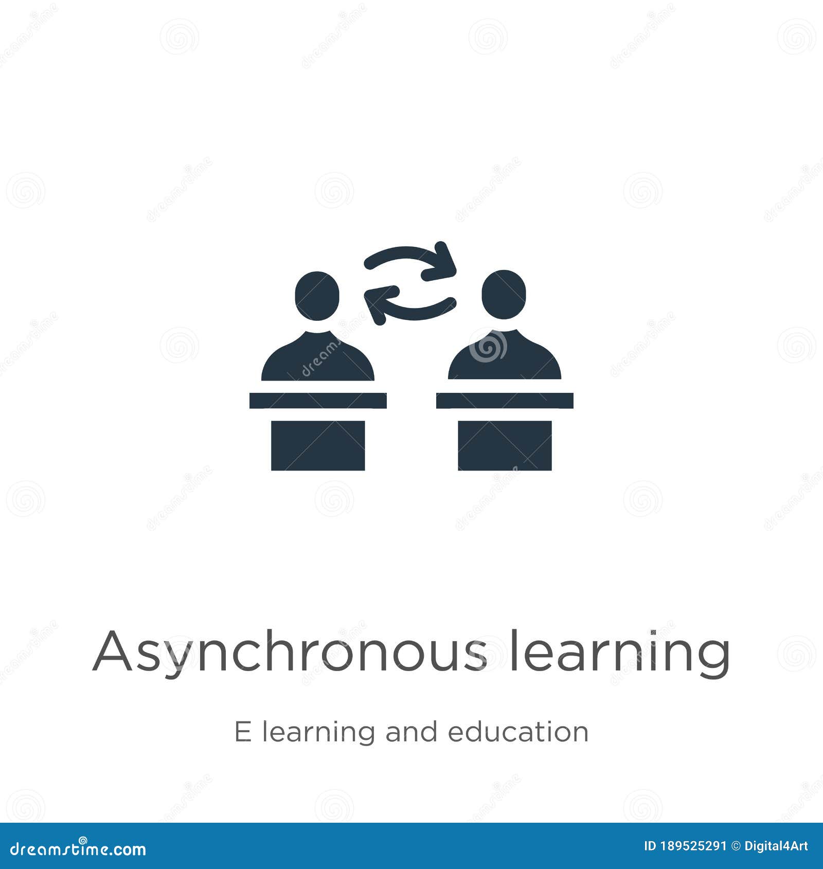 Asynchronous Learning Icon. Trendy Flat Vector Asynchronous Lear ... Asynchronous Learning Icon. Trendy Flat Vector Asynchronous Lear ...