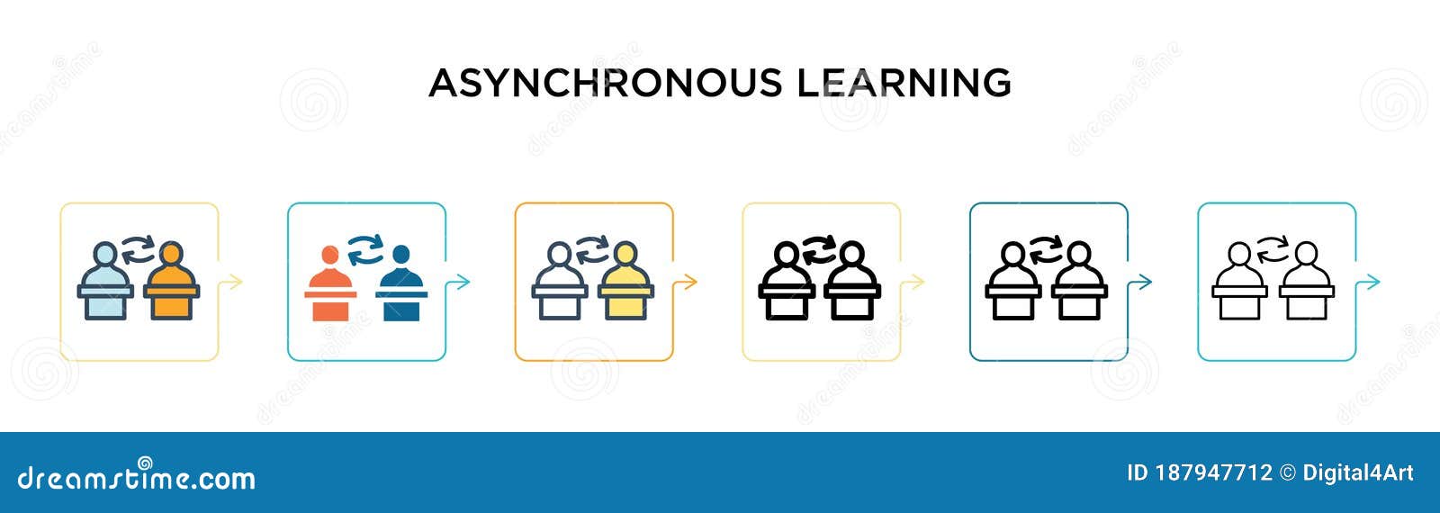 Asynchronous Learning Concept Icon Vector Illustration | CartoonDealer ... Asynchronous Learning Concept Icon Vector Illustration | CartoonDealer ...