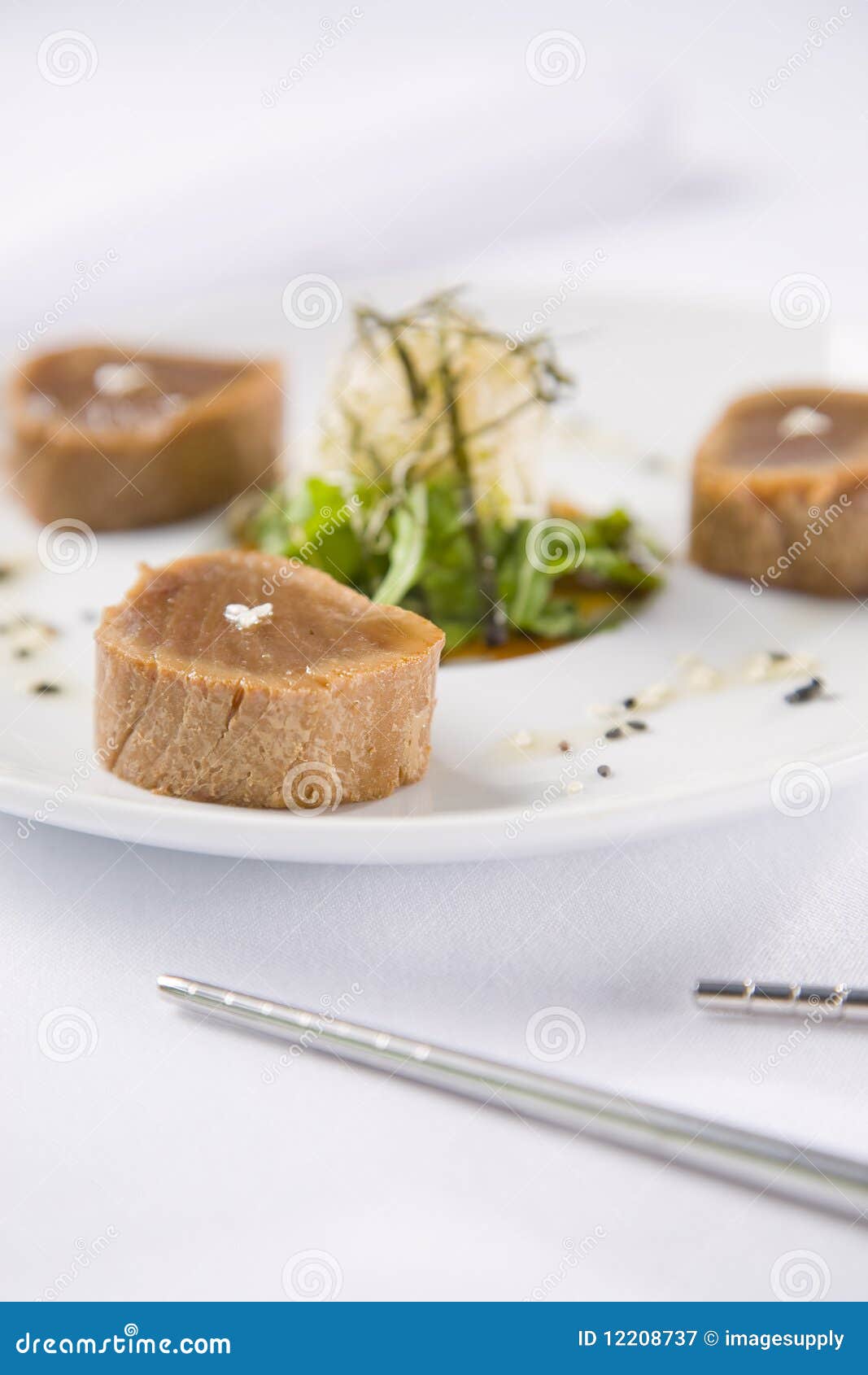 Atún chamuscado imagen de archivo. Imagen de culinario - 12208737