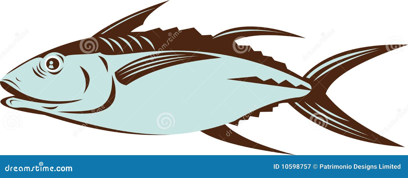 Atún de albacora ilustración del vector. Ilustración de completo - 10598757