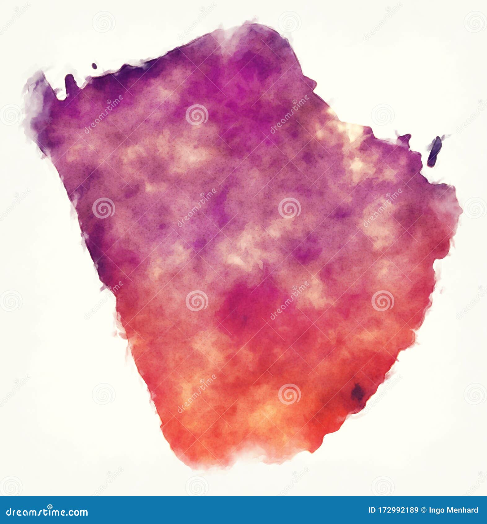 Ata Administrative Division Watercolor Map of Tonga Stock Illustration ...