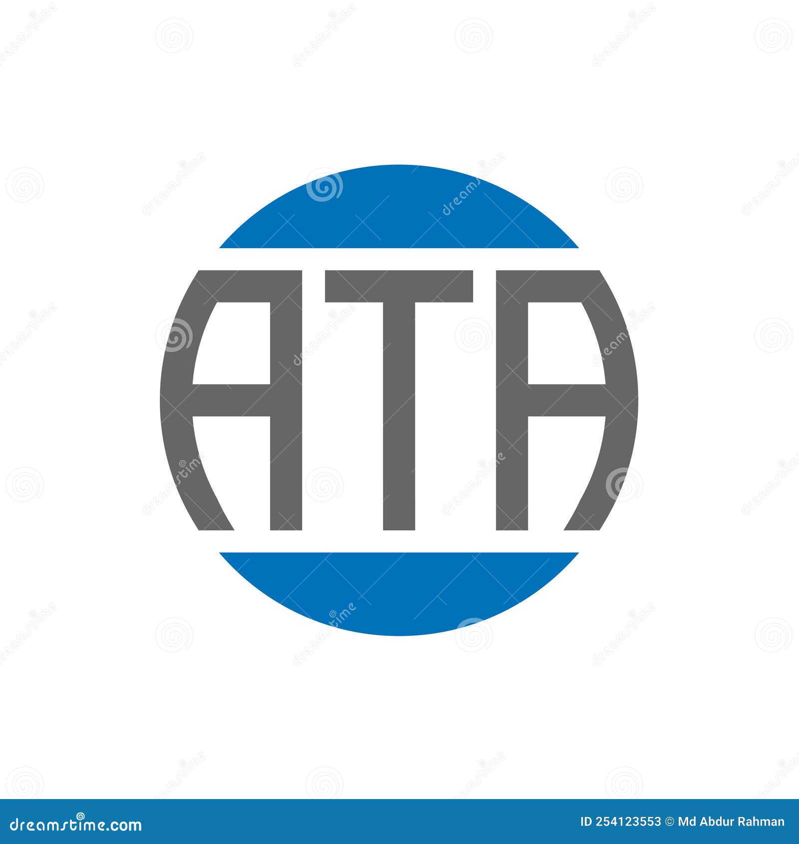 ATA Letter Logo Design on White Background. ATA Creative Initials ...