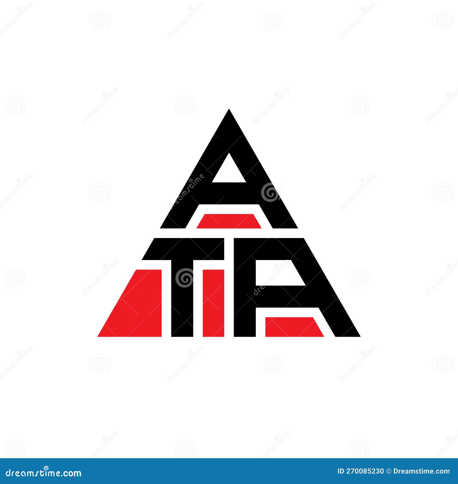 ATA Triangle Letter Logo Design with Triangle Shape. ATA Triangle Logo ...