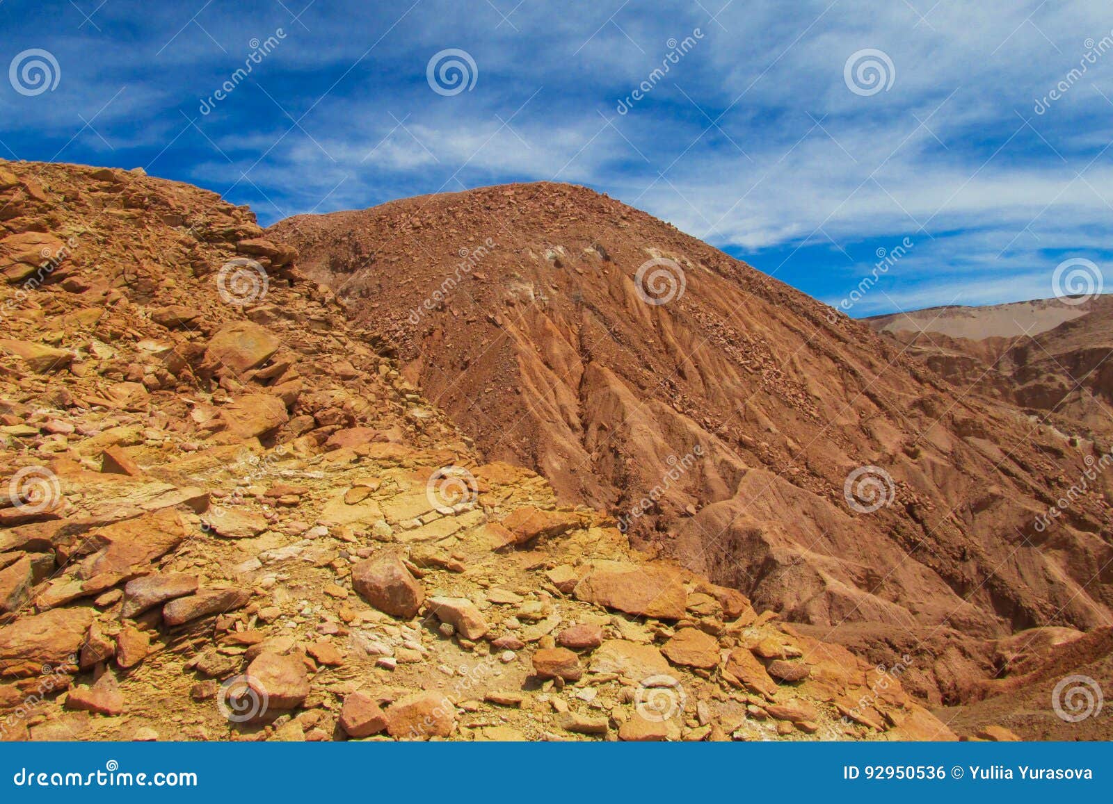 Atacama Desert Mountain Slopes Stock Photo - Image of andes, barren ...