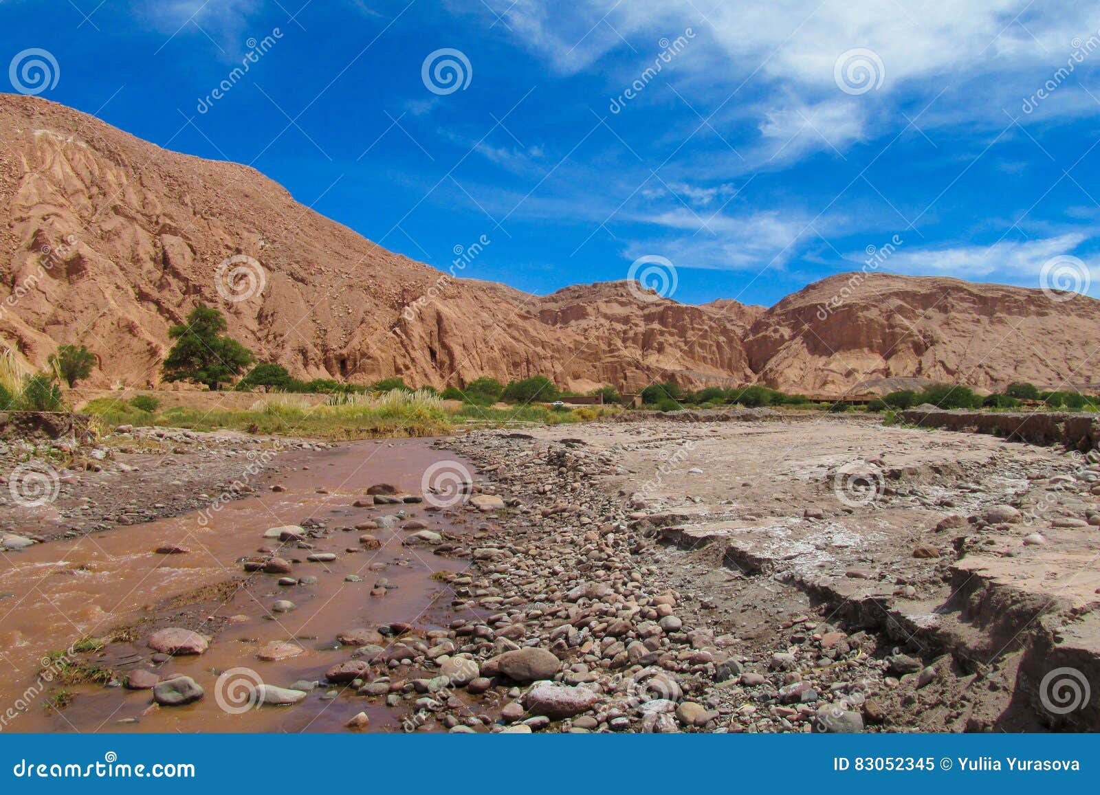 Atacama Desert River Landscape Stock Image - Image of erosion, beauty ...