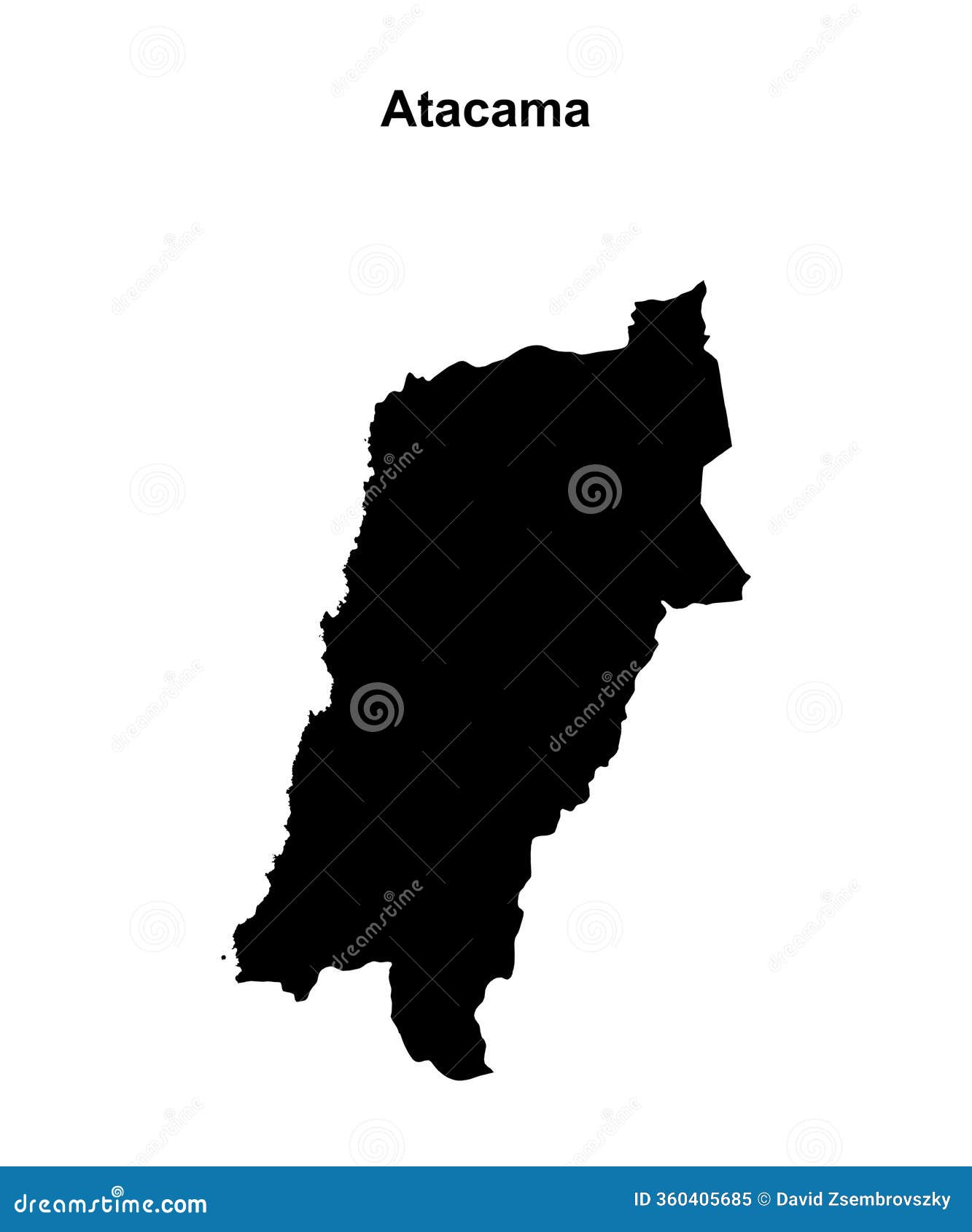 Atacama Outline Map Cartoon Vector | CartoonDealer.com #360405685