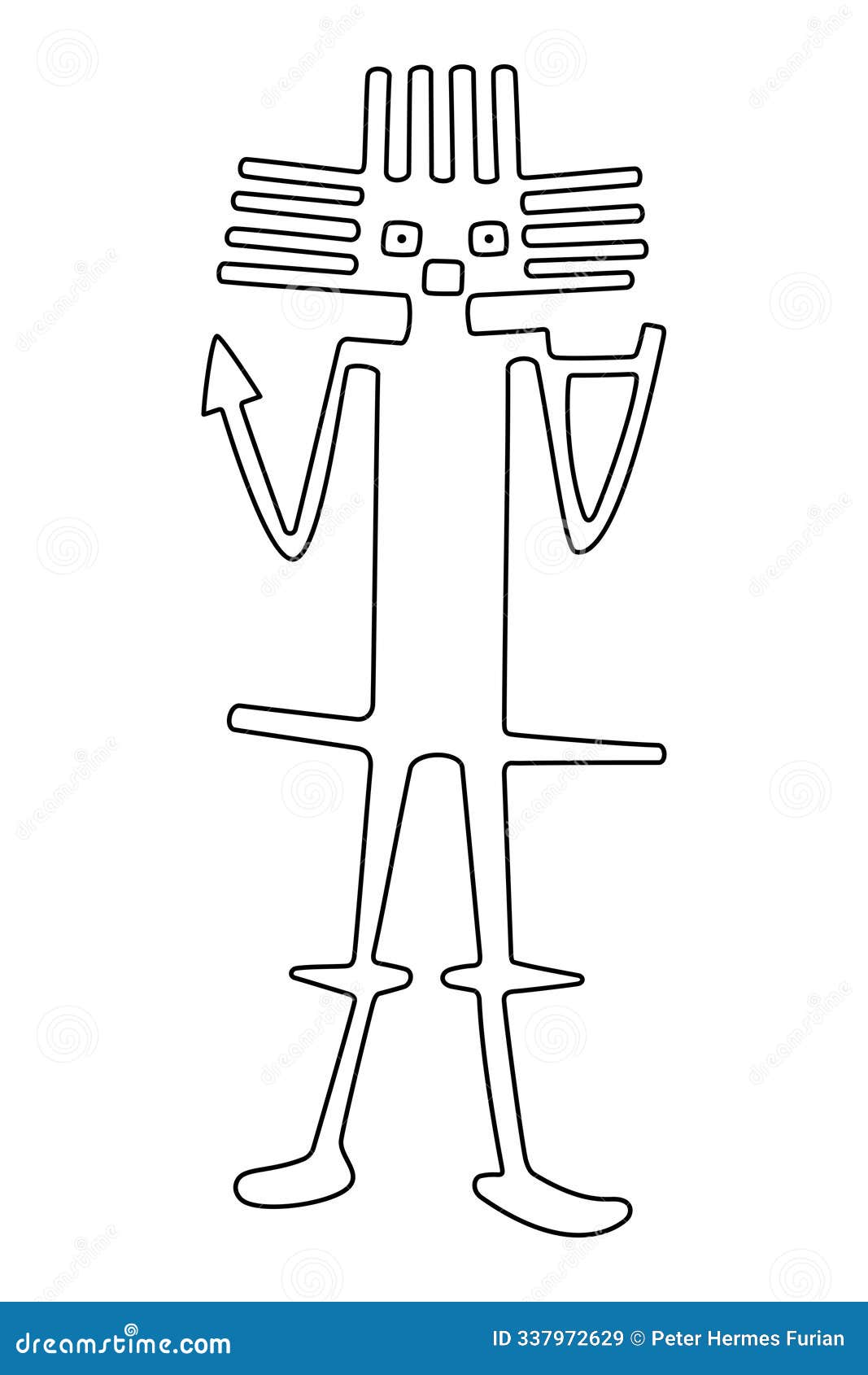 Atacama or Tarapaca Giant, a Geoglyph in the Atacama Desert, Chile ...