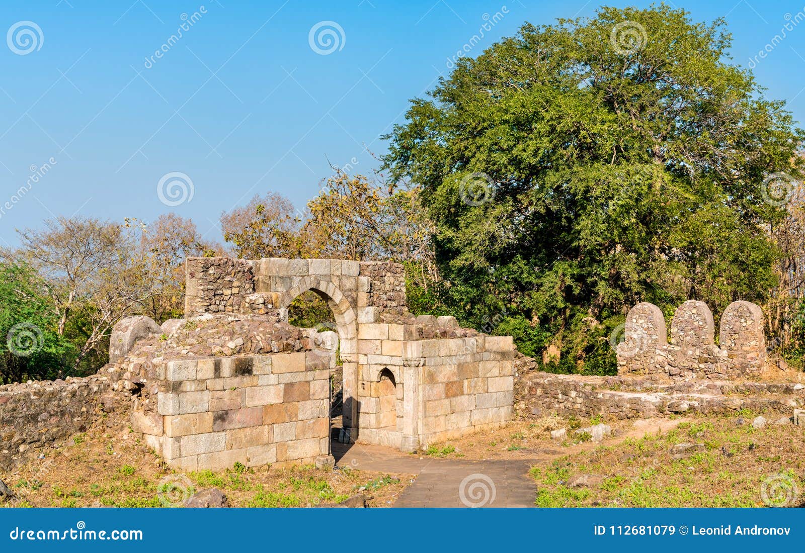Atak Gate of Pavagadh Fort - Gujarat State in India Stock Image - Image ...
