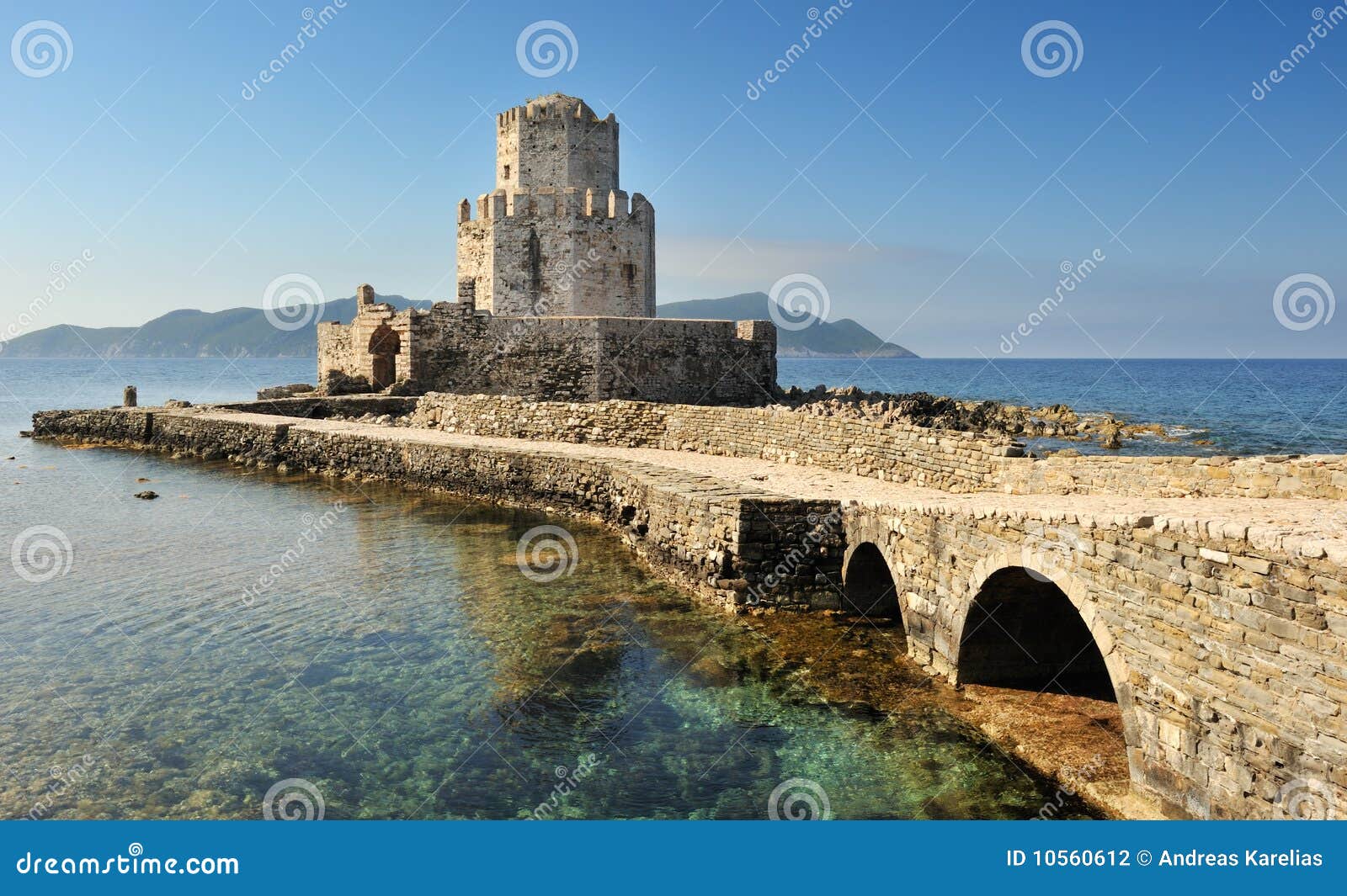 Atalaya Del Castillo, Methoni, Grecia Foto de archivo - Imagen de ...