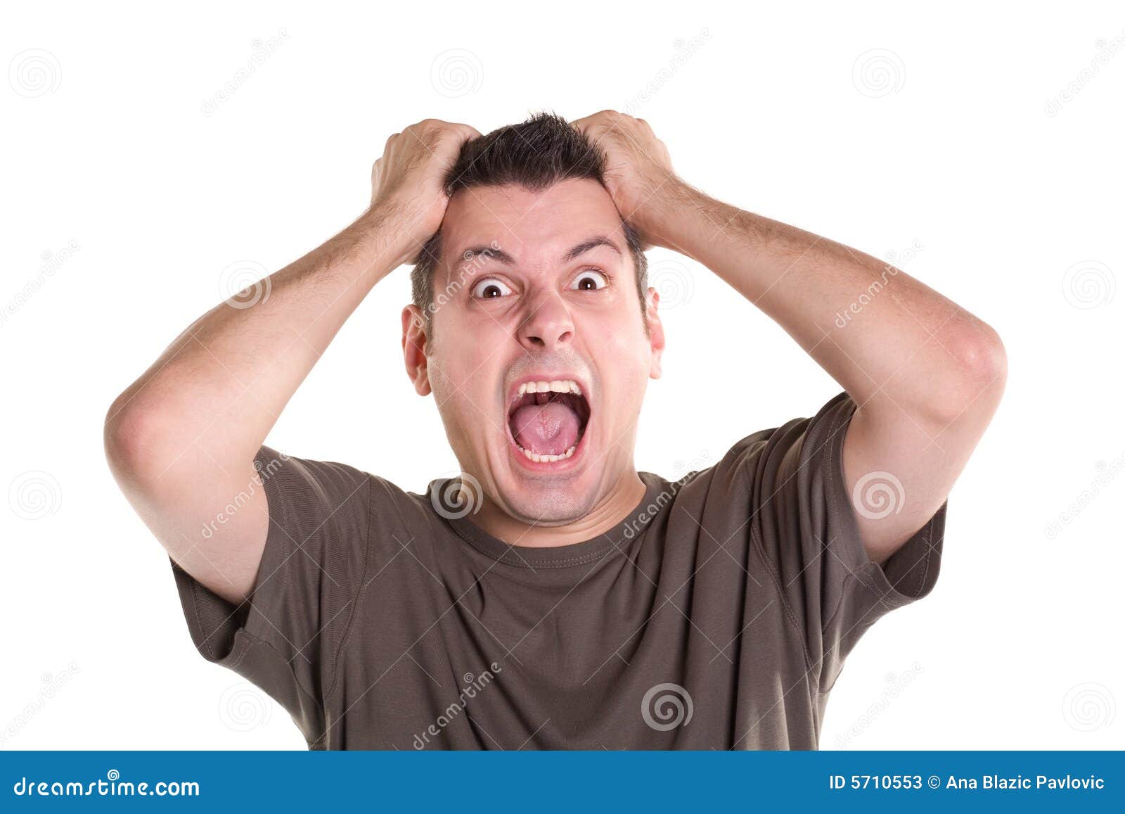 Ataque de nervios imagen de archivo. Imagen de estudio - 5710553