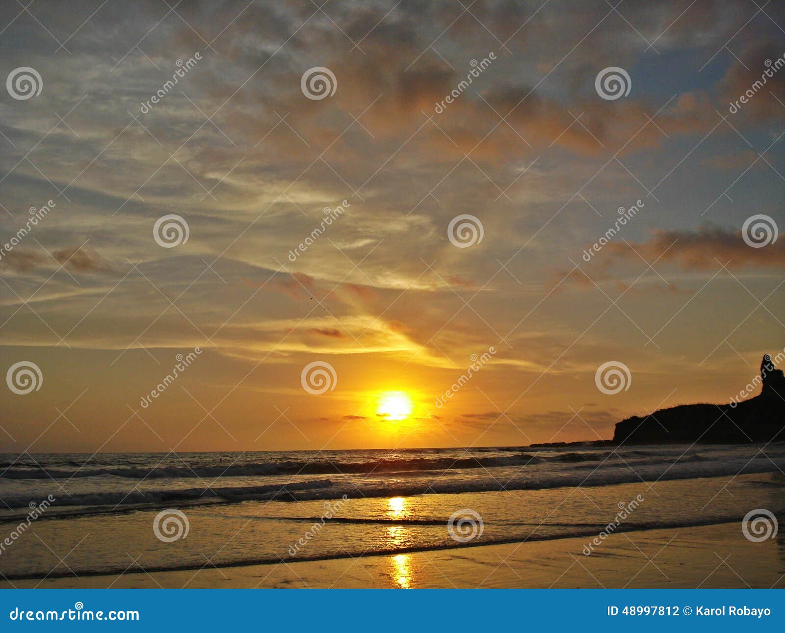 Atardeceres stock photo. Image of clouds, beach, sunset - 48997812