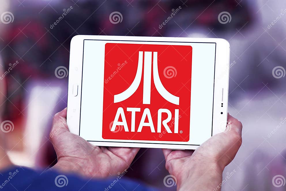 Atari logo editorial stock image. Image of famous, phone - 97061724
