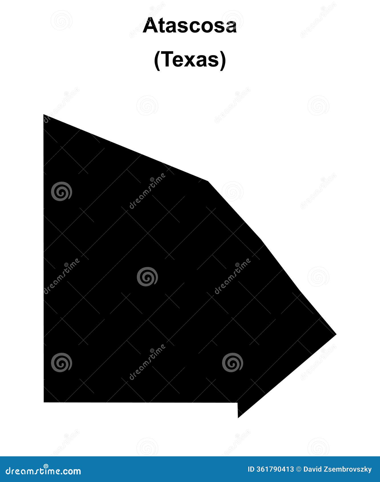 Atascosa outline map stock illustration. Illustration of boundary ...