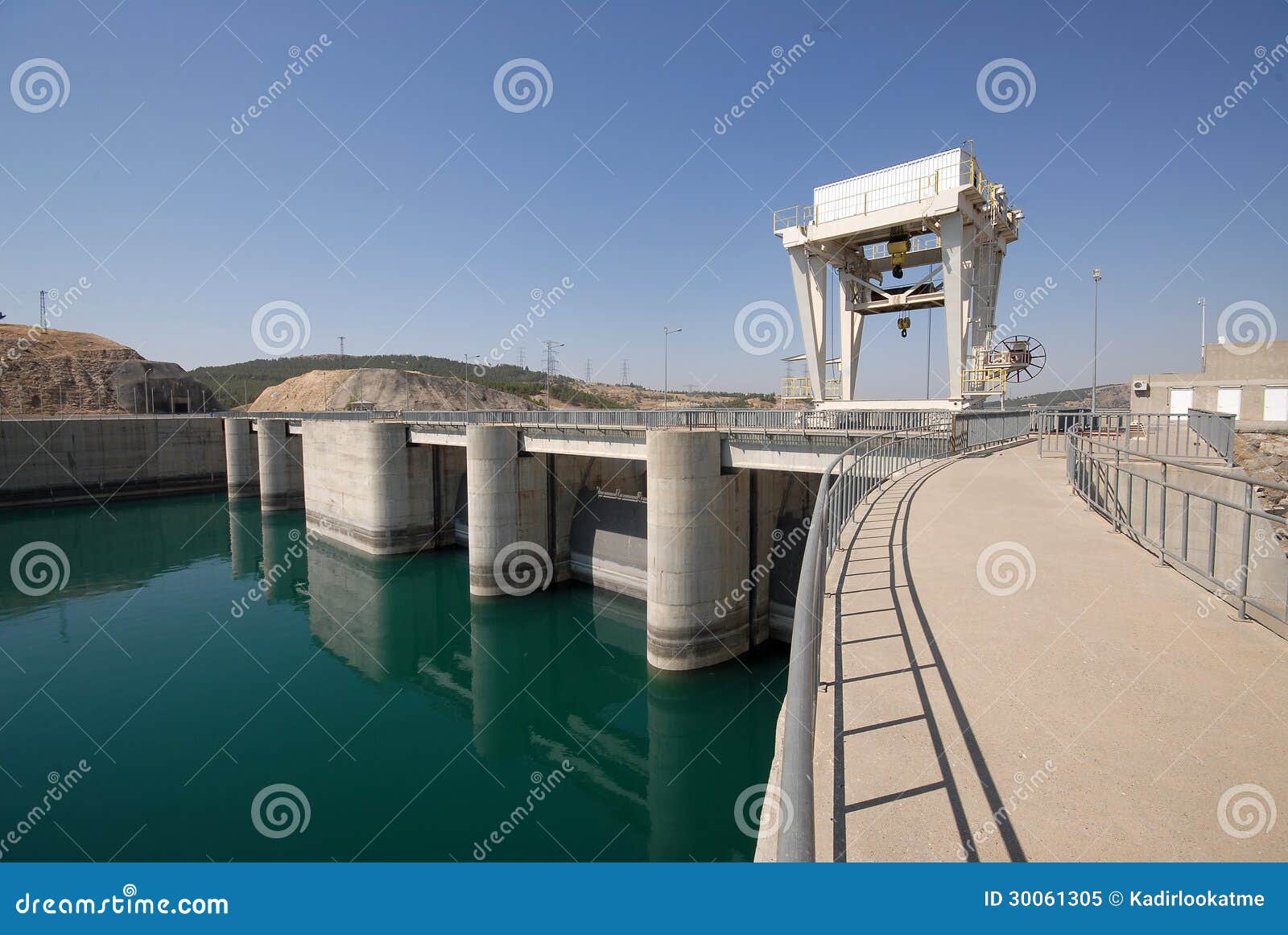 Ataturk dam in Turkey stock image. Image of barrier, artificial - 30061305