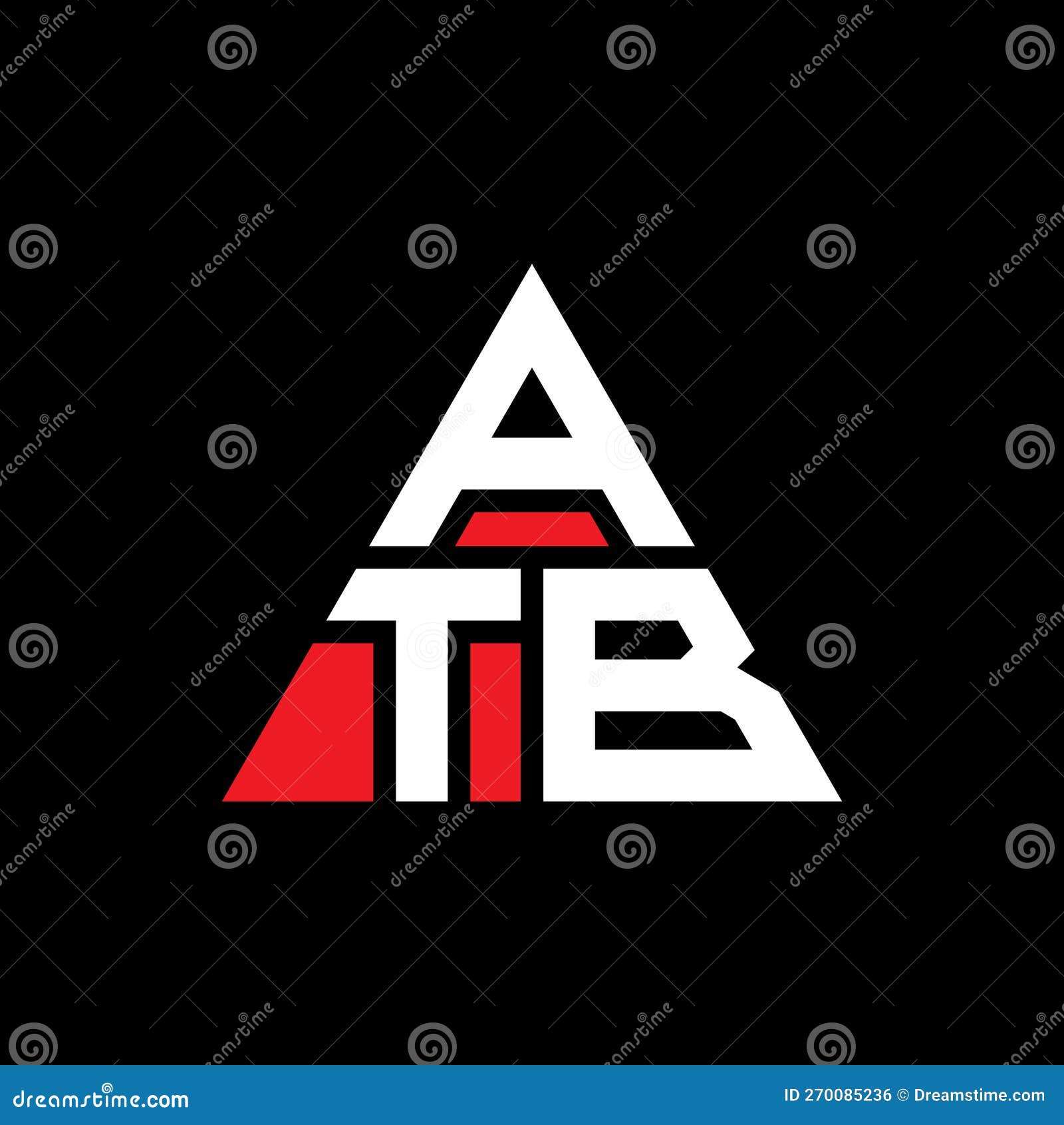ATB Triangle Letter Logo Design with Triangle Shape. ATB Triangle Logo ...