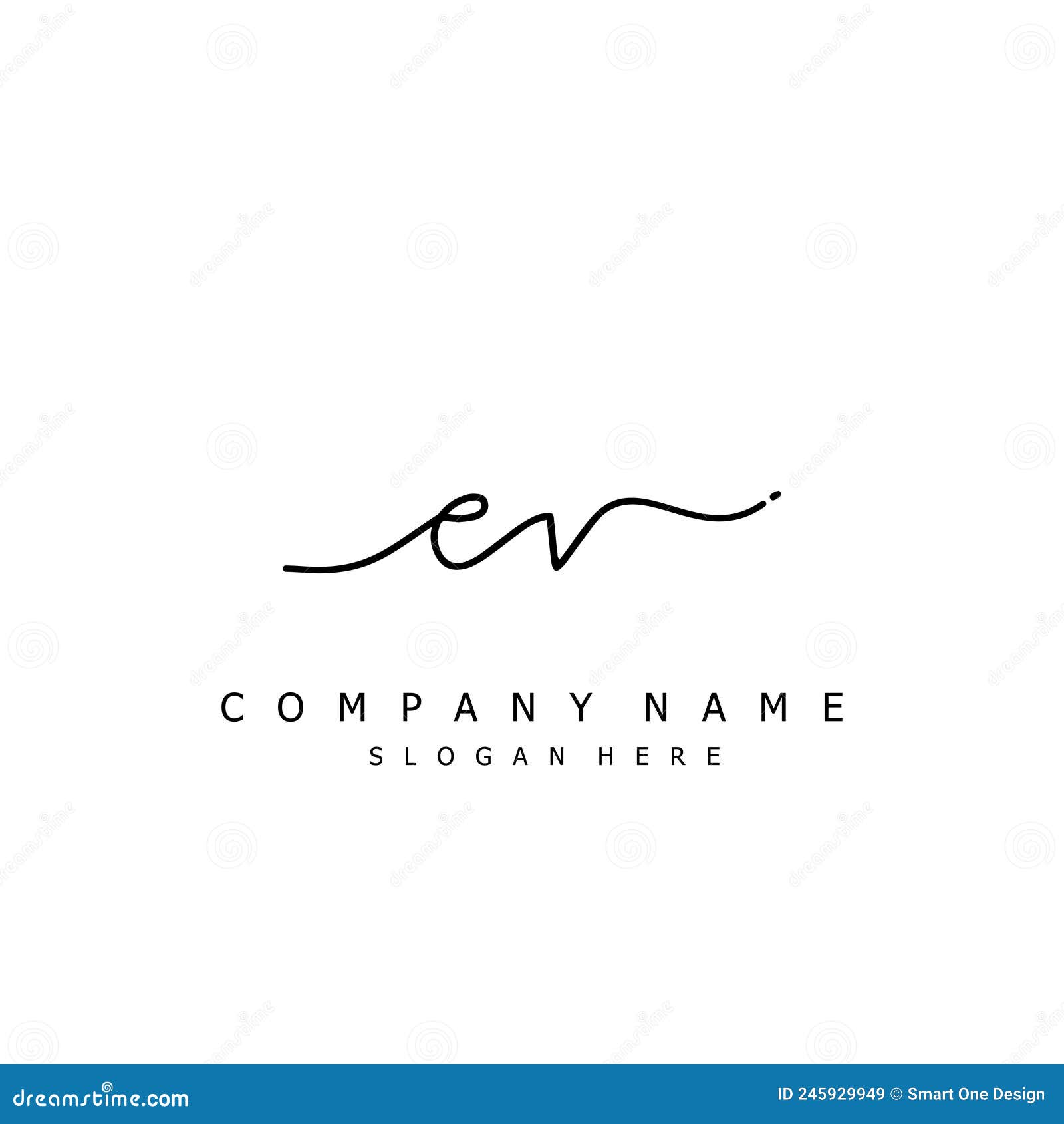 Letter EV Handwritten Signature Logo Stock Vector - Illustration of ...