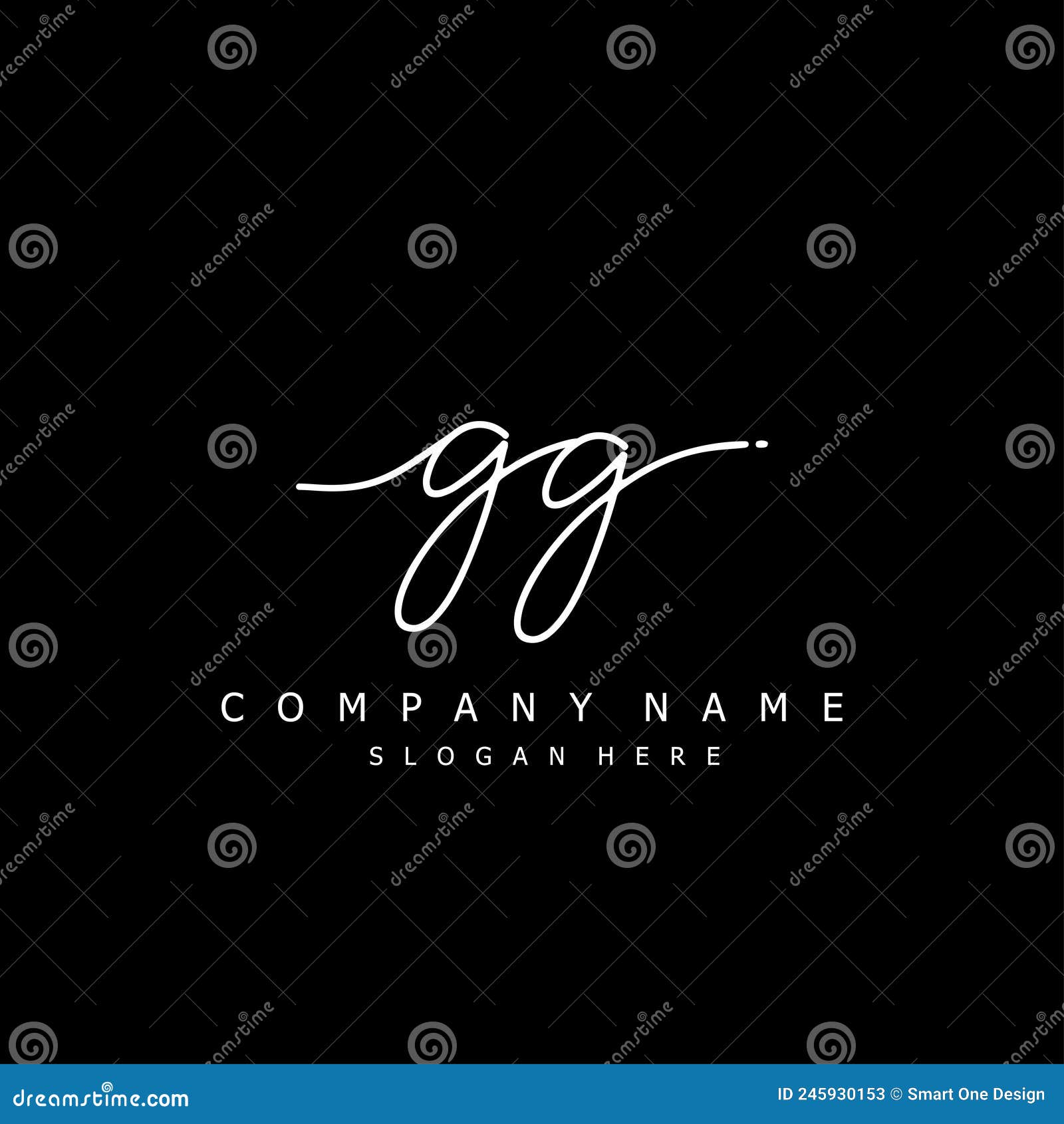 Letter GG Handwritten Signature Logo Stock Vector - Illustration of ...