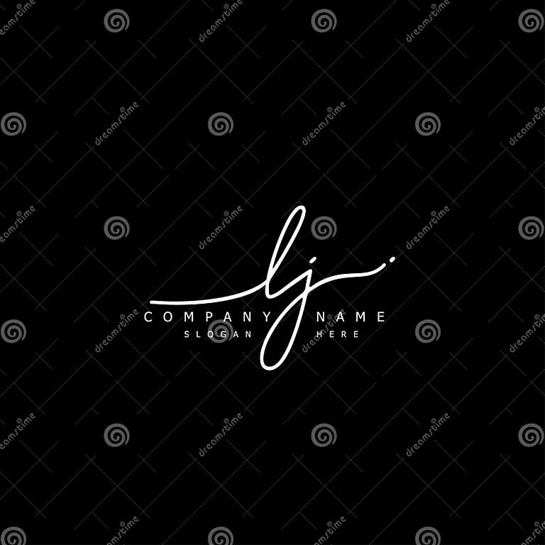 Letter LJ Handwritten Signature Logo Stock Vector - Illustration of ...