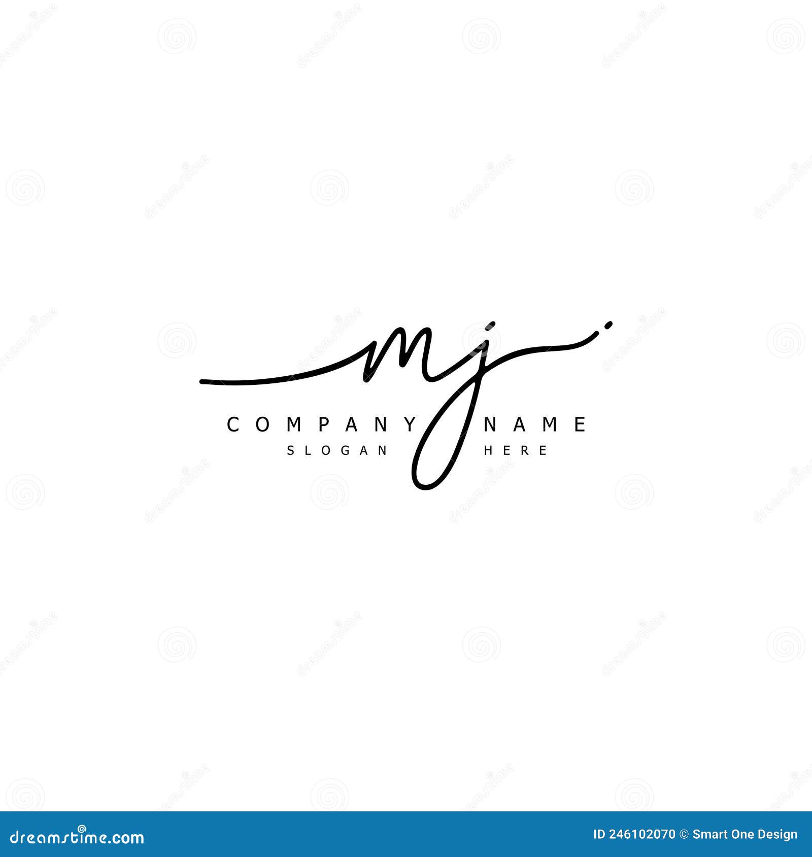 Letter MJ Handwritten Signature Logo Stock Vector - Illustration of ...