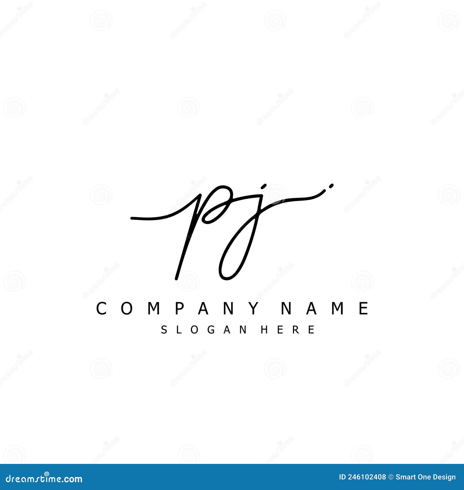 Letter PJ Handwritten Signature Logo Stock Vector - Illustration of ...