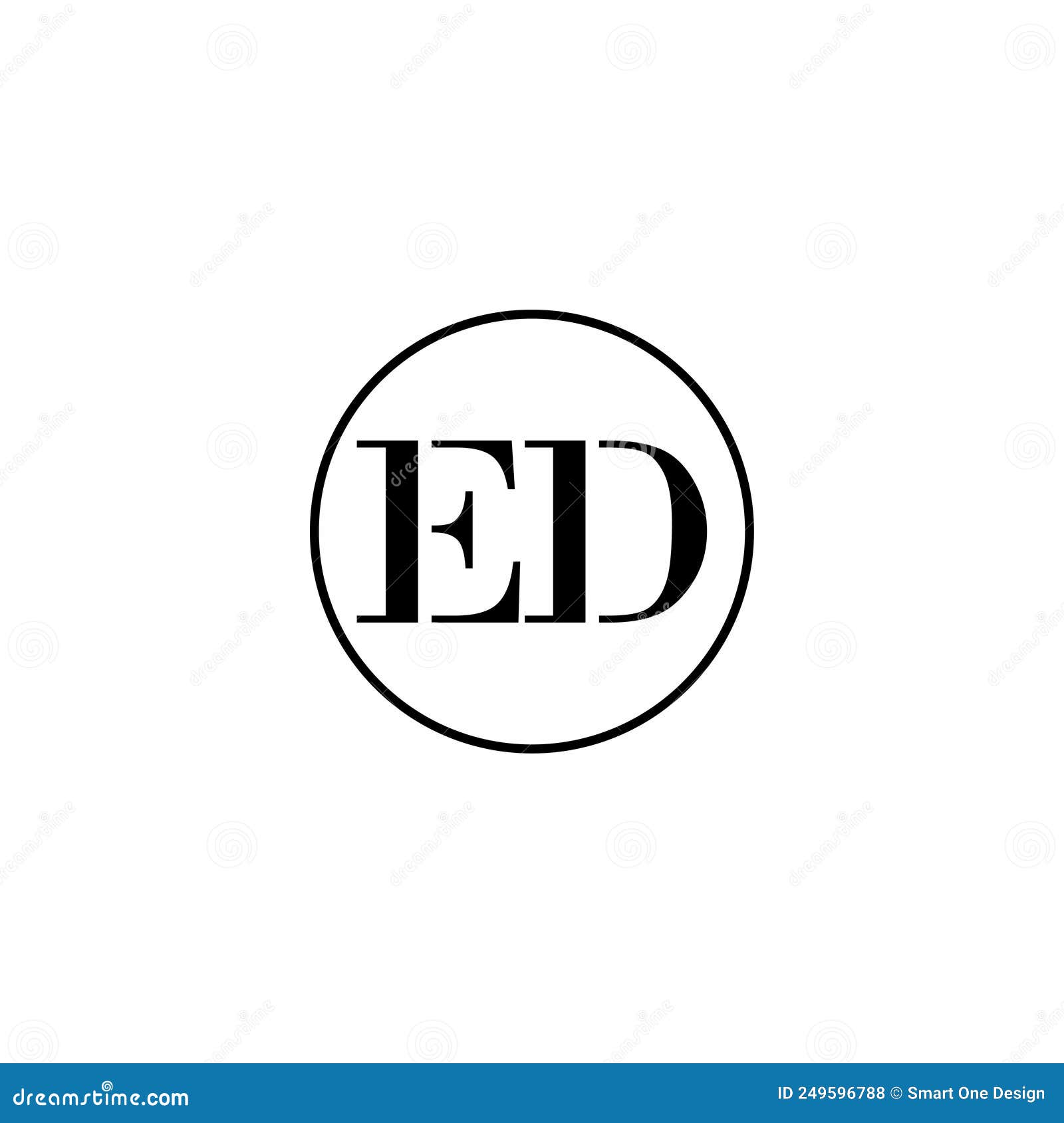 Initial Letter ED Monogram Logo Design Stock Vector - Illustration of ...