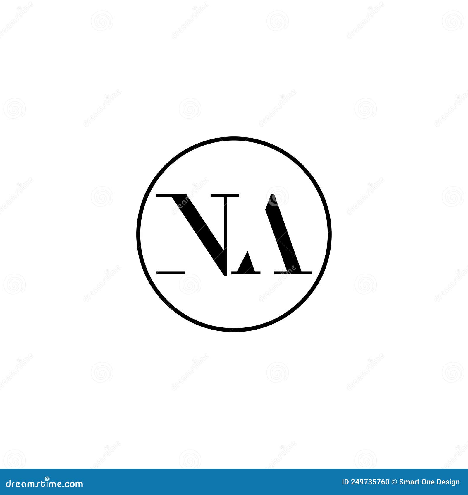 Initial Letter NA Monogram Logo Design Stock Vector - Illustration of ...