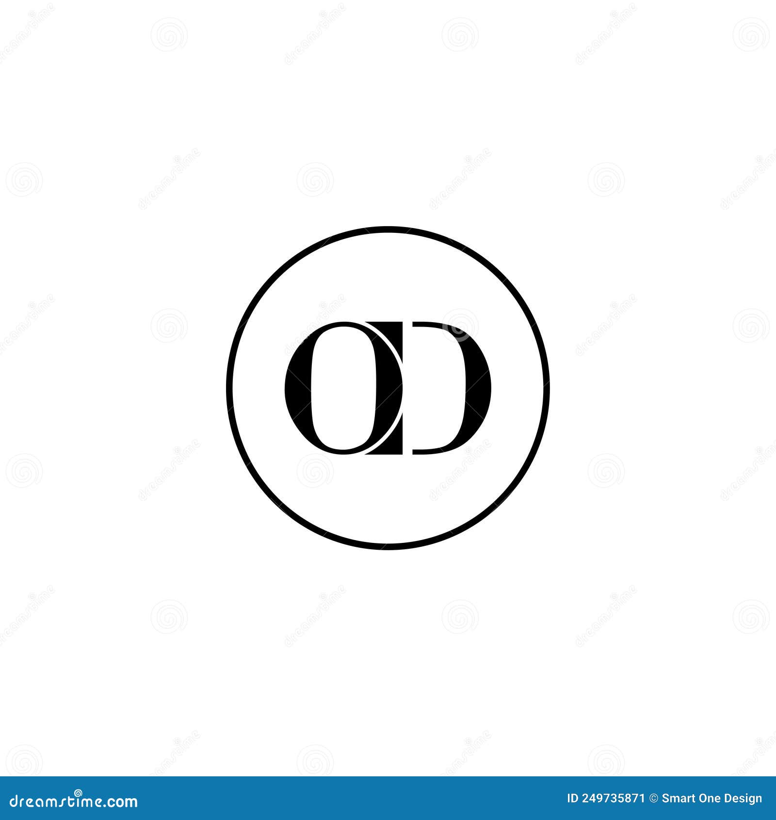 Initial Letter OD Monogram Logo Design Stock Vector - Illustration of ...