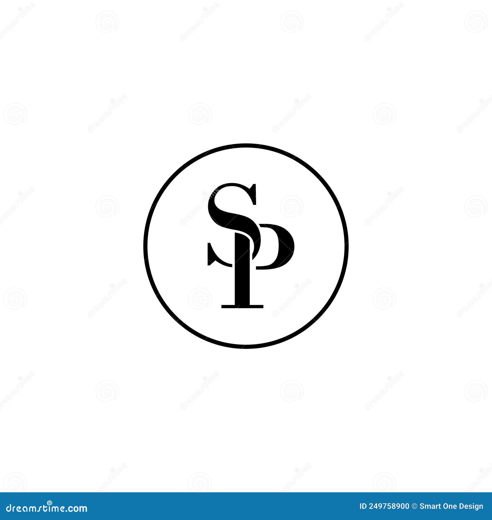 Initial Letter SP Monogram Logo Design Stock Vector - Illustration of ...