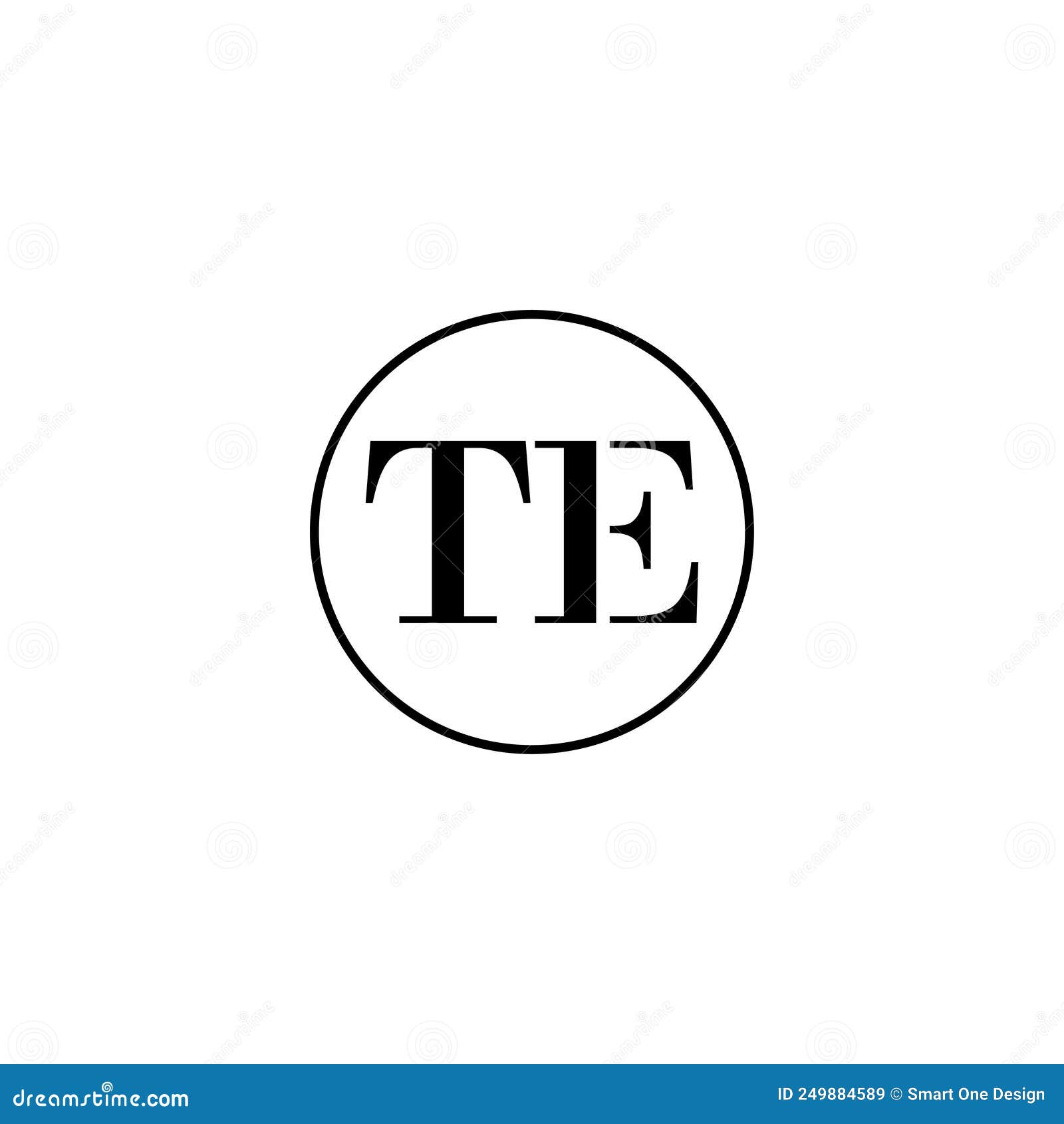 Initial Letter TE Monogram Logo Design Stock Vector - Illustration of ...