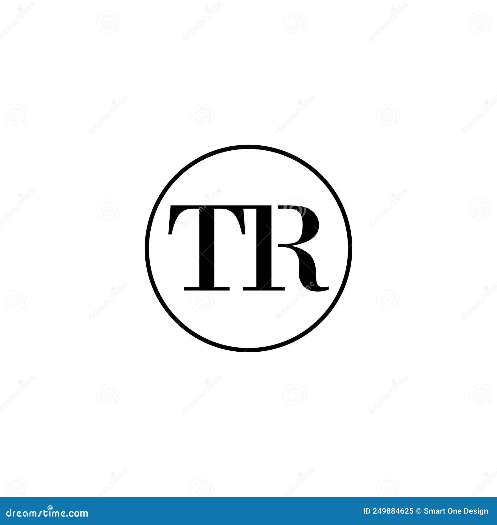 Initial Letter TR Monogram Logo Design Stock Vector - Illustration of ...