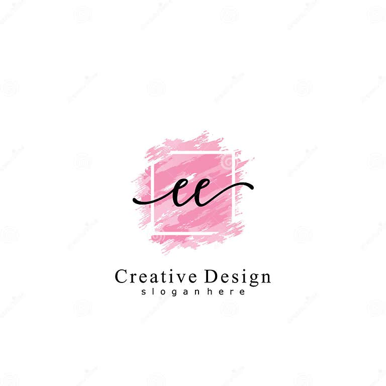 EE Initial Water Color Logo Template Vector Stock Vector - Illustration ...