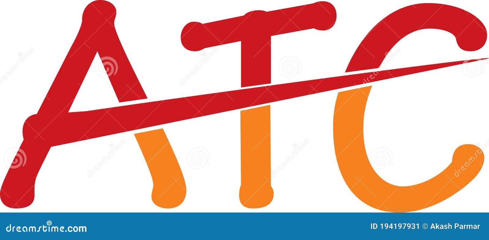 ATC Alphabet Logo Design. Digital Illustration Stock Illustration ...