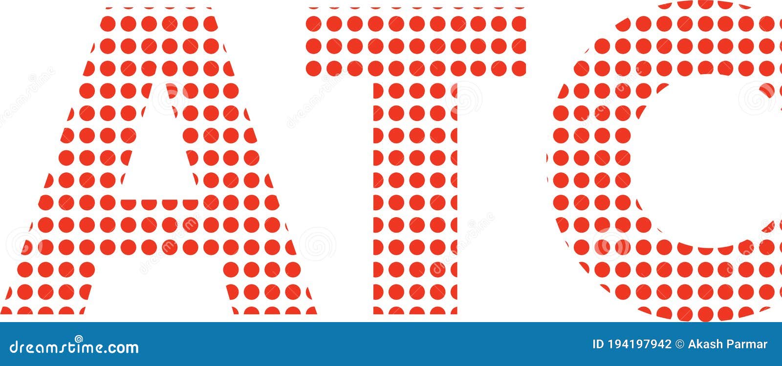 ATC Alphabet Logo Design. Digital Illustration Stock Illustration ...