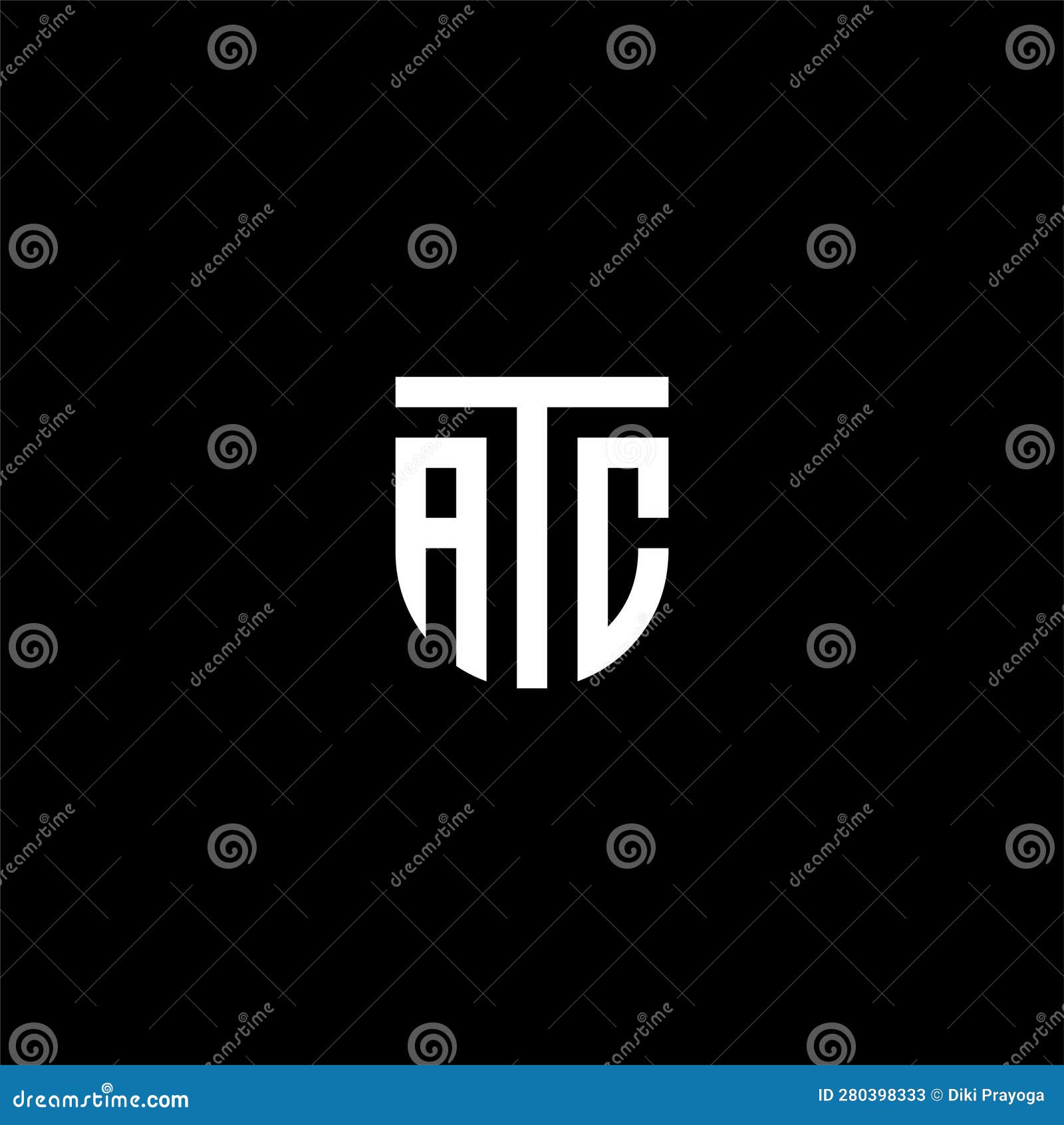 ATC Initial Monogram Logo Design for Vector Illustration Stock ...