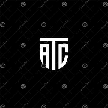ATC Initial Monogram Logo Design for Vector Illustration Stock ...