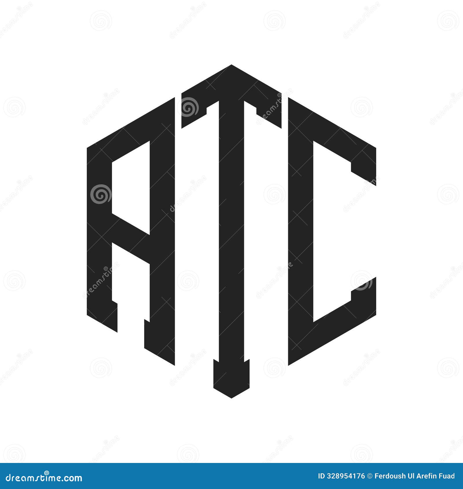 ATC Logo Design. Initial Letter ATC Monogram Logo Using Hexagon Shape ...