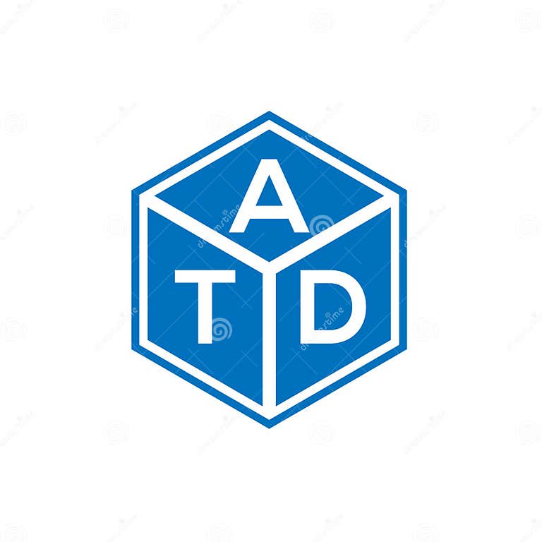 ATD Letter Logo Design on Black Background. ATD Creative Initials ...