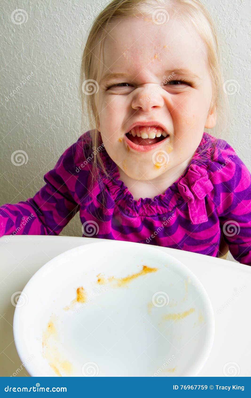 She ate it all stock image. Image of starve, empty, dinner - 76967759