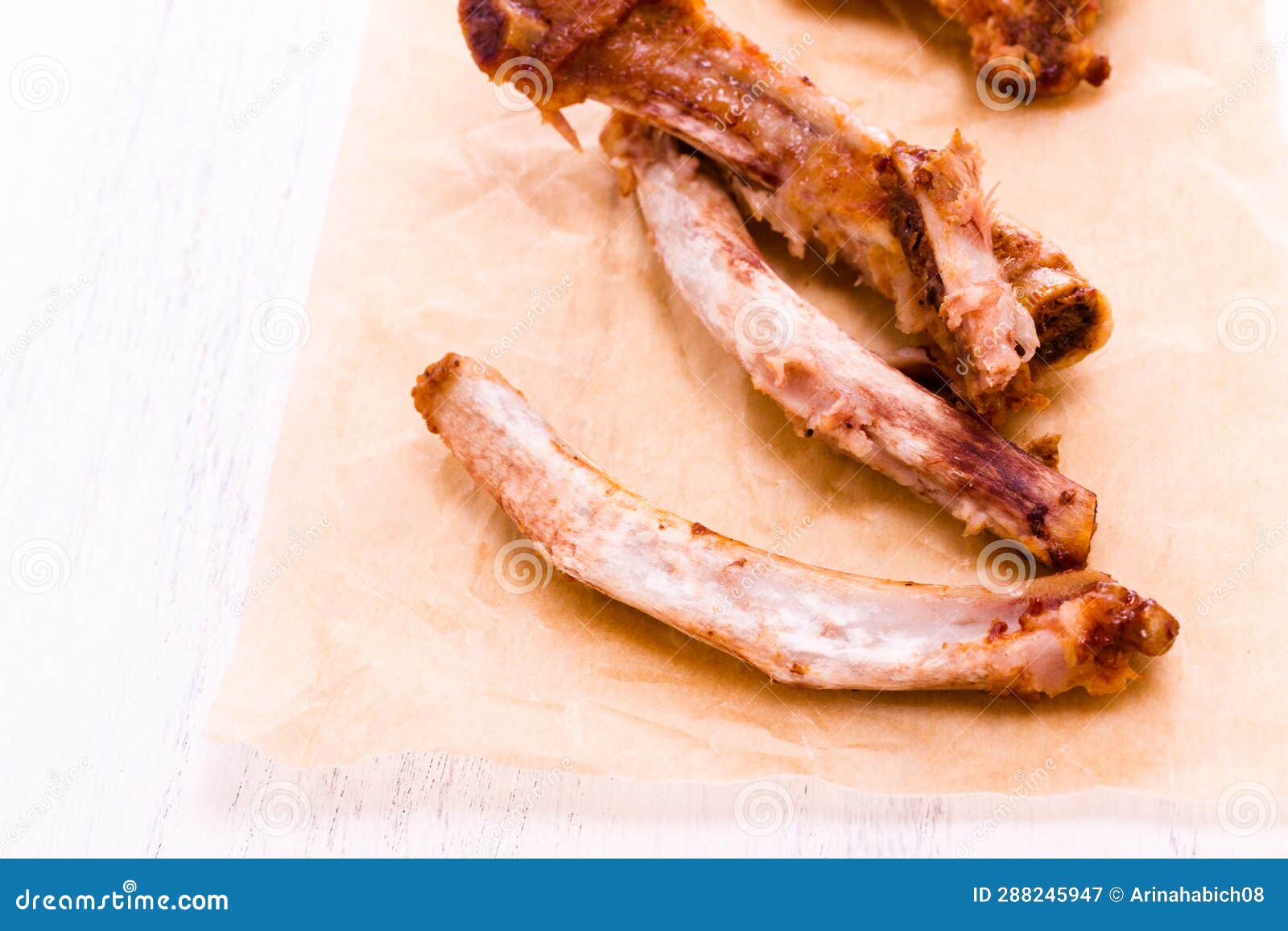 Ate the ribs stock image. Image of barbq, empty, finished - 288245947