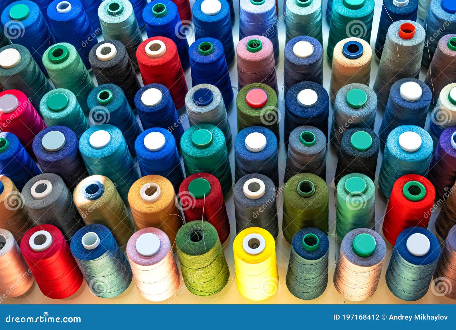 Atelier Workshop. a Set of Colored Threads for Sewing on Reels Stock ...