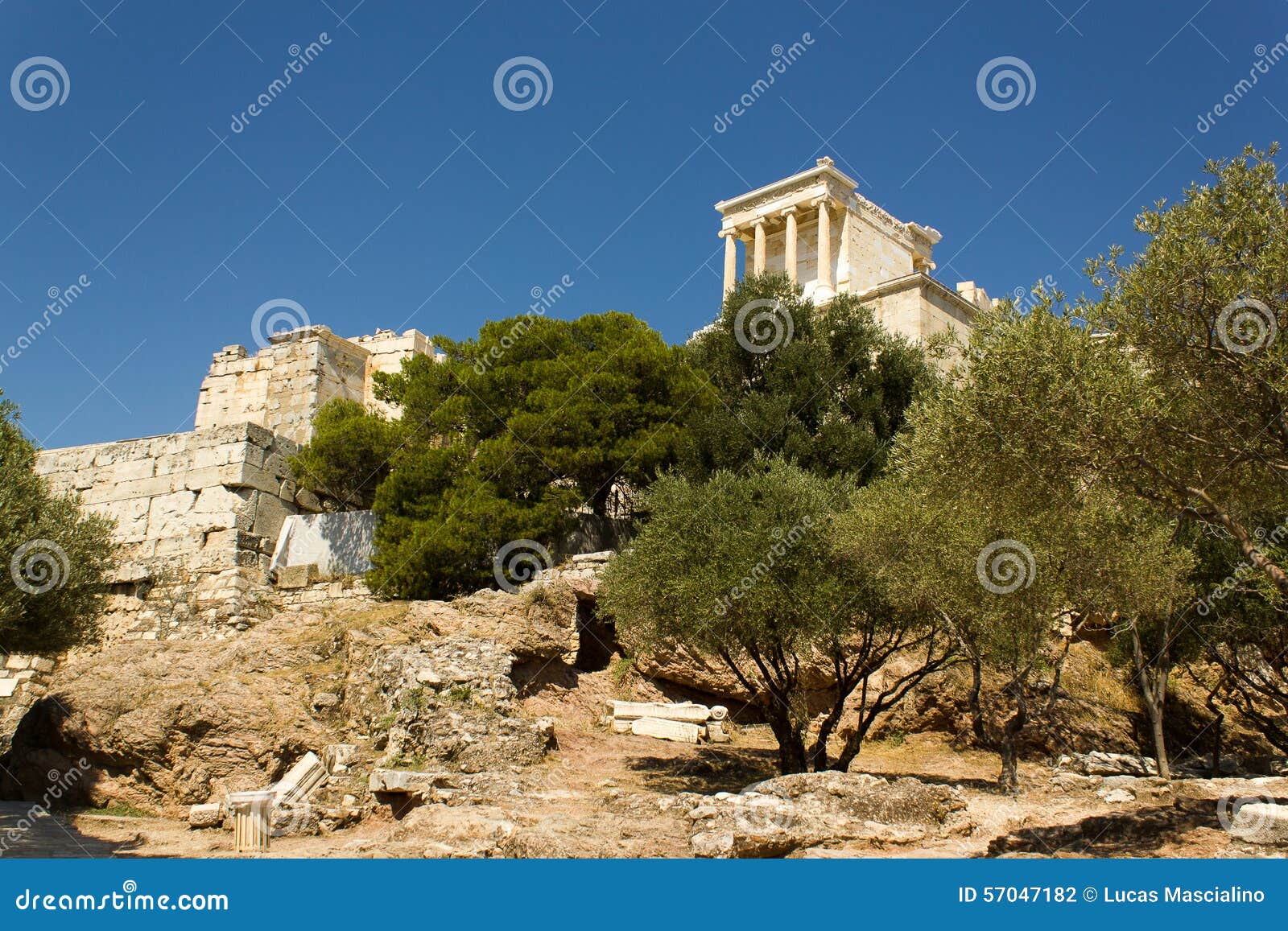 Atenas Greece Acropolis View Stock Photo - Image of history, acropolis ...